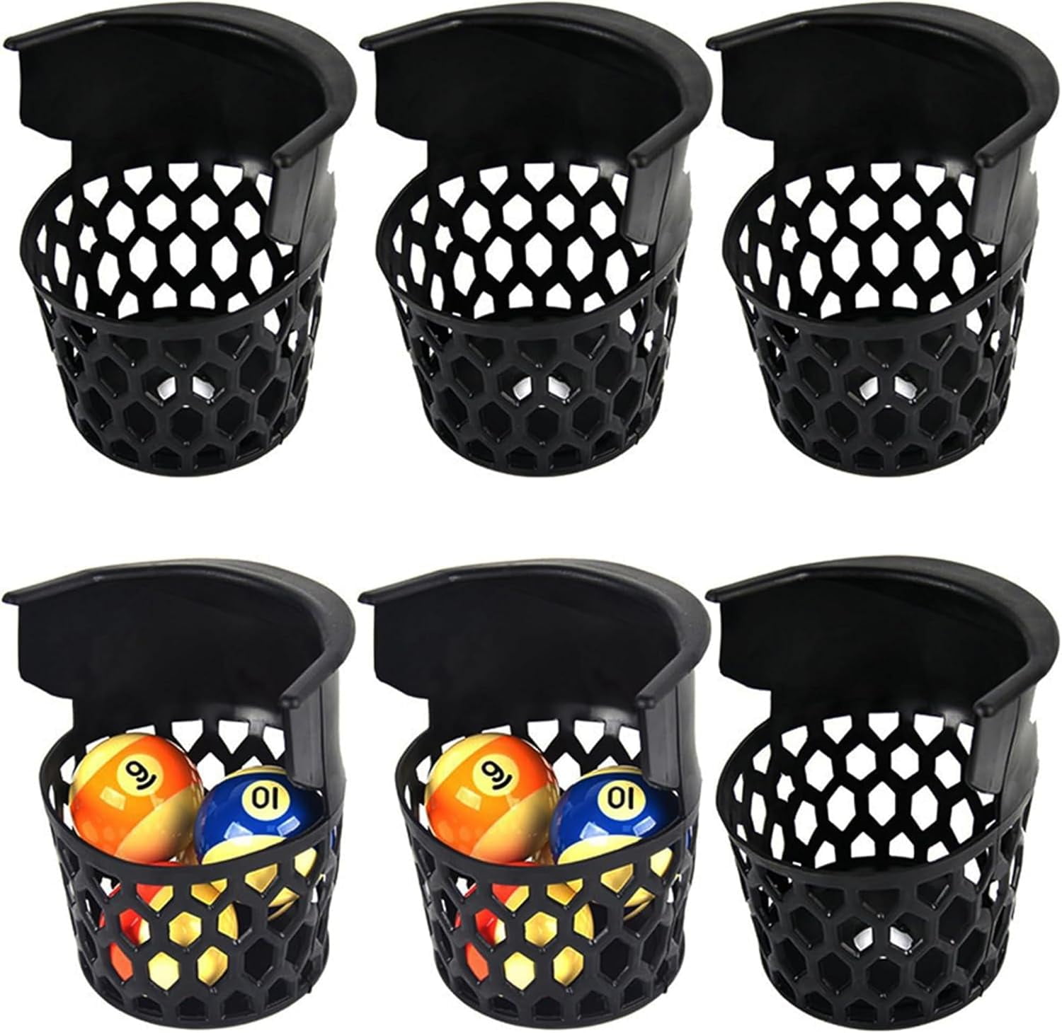 Billiard Pool Table Pockets Replacement: 6pcs Plastic Web Billiard ...