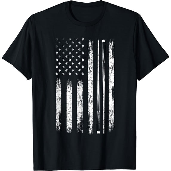 Billiard Stick - USA Flag Pool Player 8 Ball Tournament Game T-Shirt ...