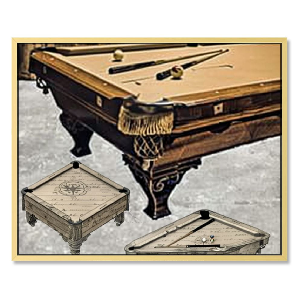 Billiard Table Chuck Blueprint art Patent Prints Pool Table Poster Game ...