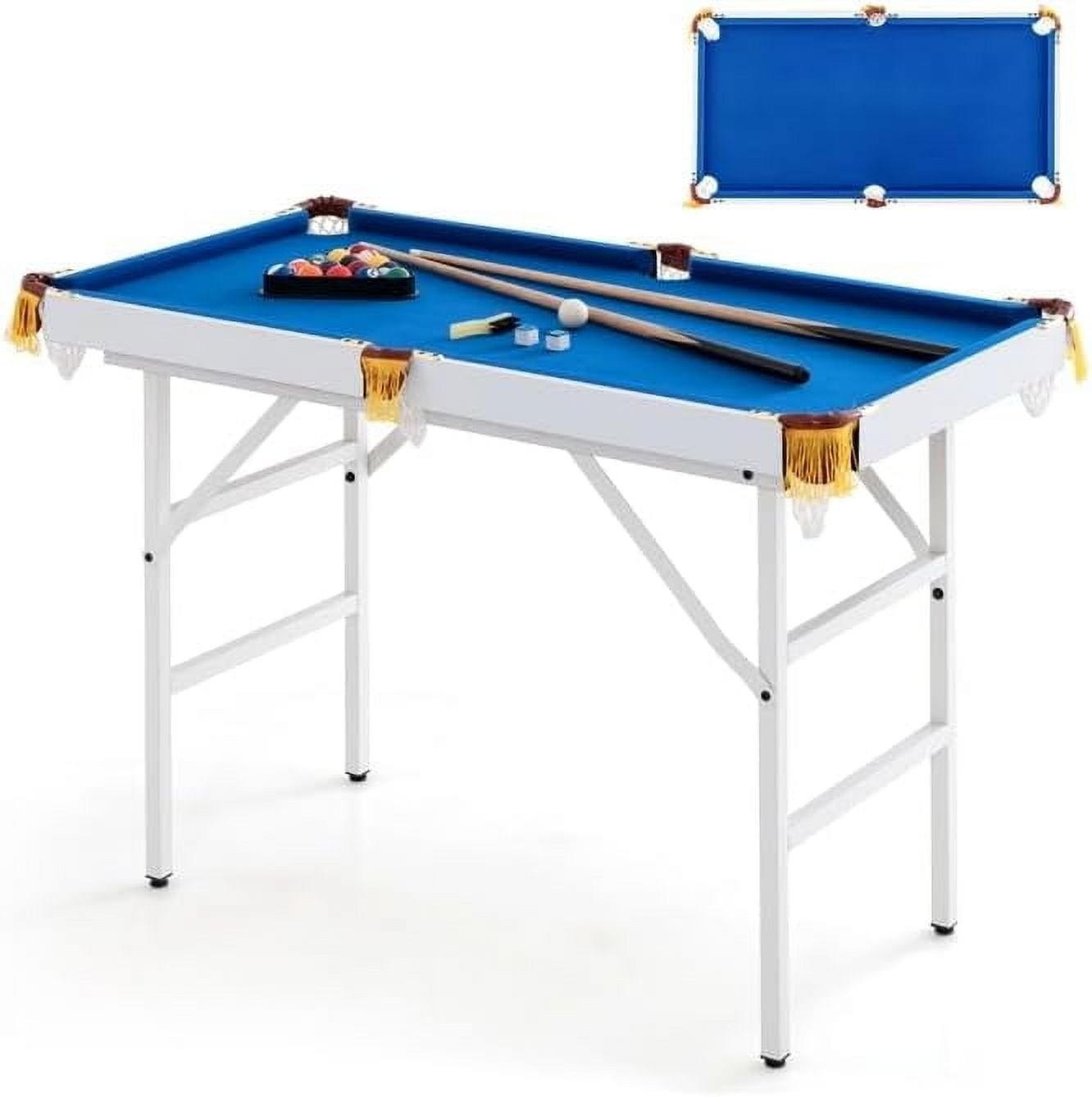 Billiard Table Set, Portable Pool Ball Game with Cue Sticks, Rubs ...