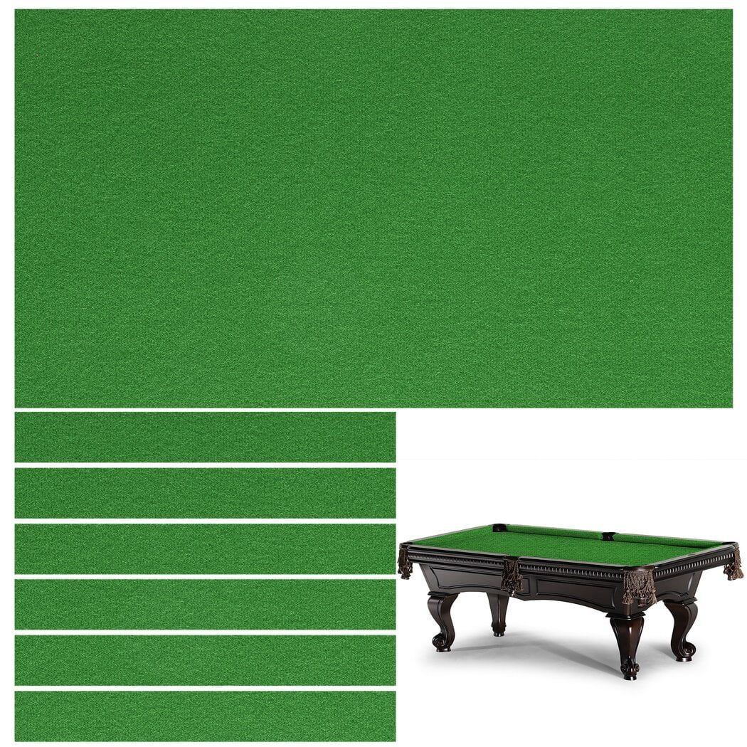 Billiard Tablecloth, Billiard Pool Felt Cloth with 6 Cloth Strips, for ...