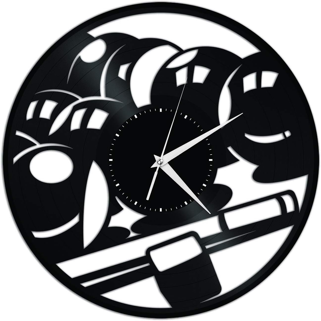 Billiard Vinyl Wall Clock,Vinyl Record Clock Wall Art Handmade Art Home ...