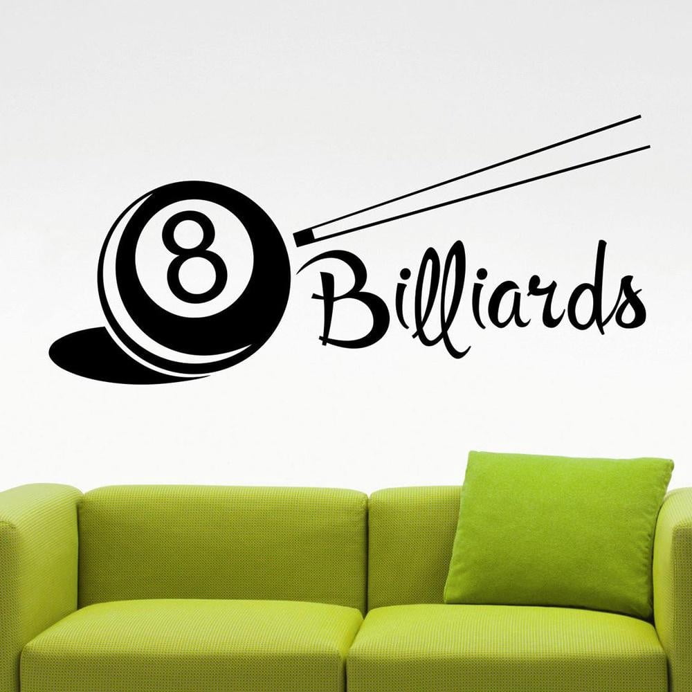 Billiard Wall Decal Billiards Game Decor Wall Stickers for Billiards ...