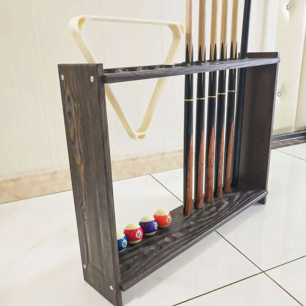 Billiards Cue Rack Billiard Stick Rack Stand Floor Stand Wood Pool ...