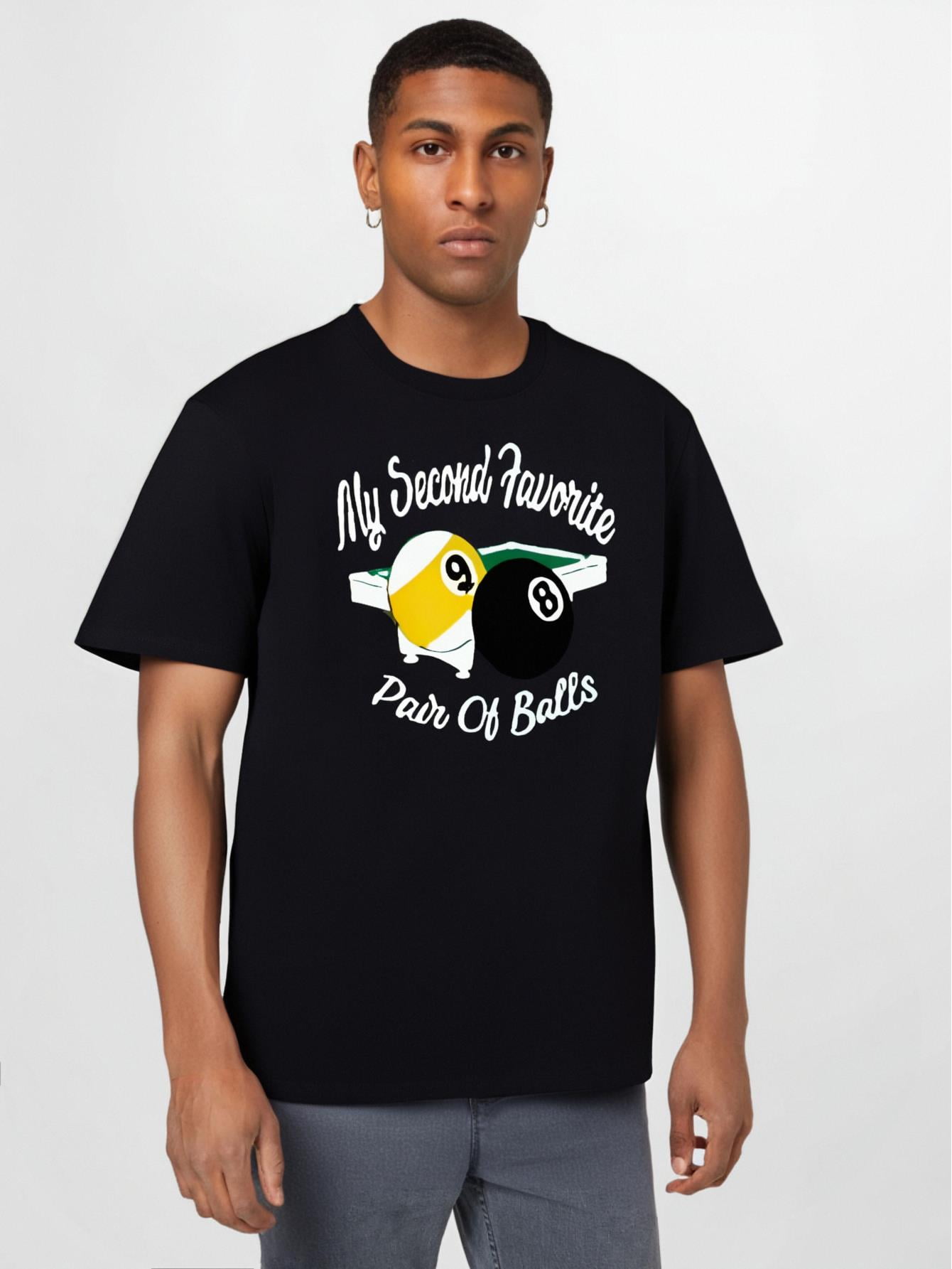 Billiards Humor T-Shirt - 'My Second Favorite Pair of Balls' Funny Pool ...
