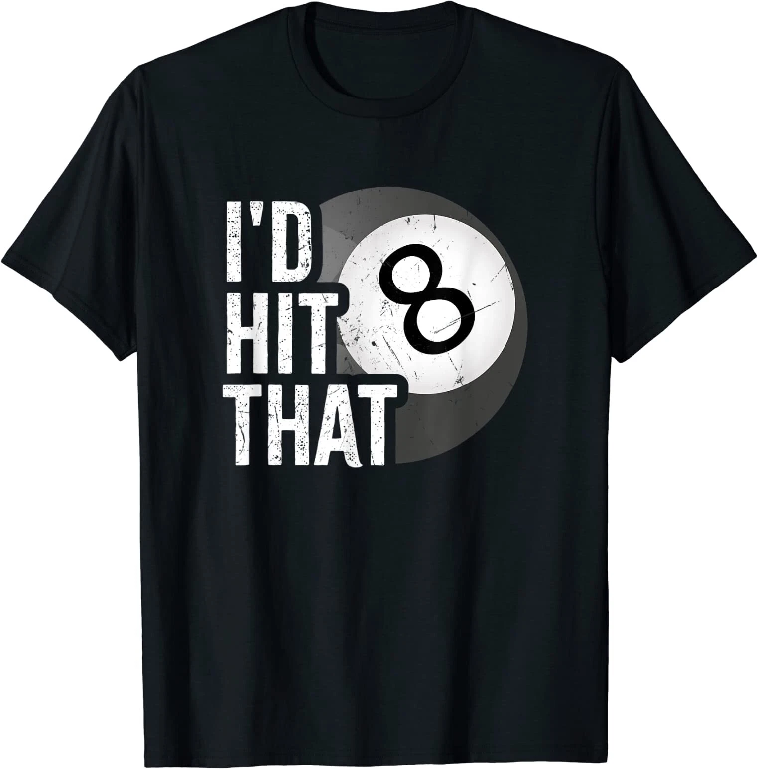 Billiards I'D Hit That Pool Balls Player 8 Eight Ball Vintage T-Shirt ...