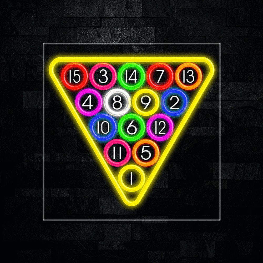 Billiards-LED Neon Sign 22"L x 22"H #31263 - Walmart.com