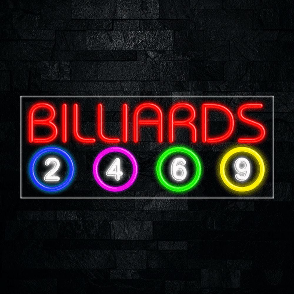 Billiards-LED Neon Sign 30"L x 12"H #30951 - Walmart.com