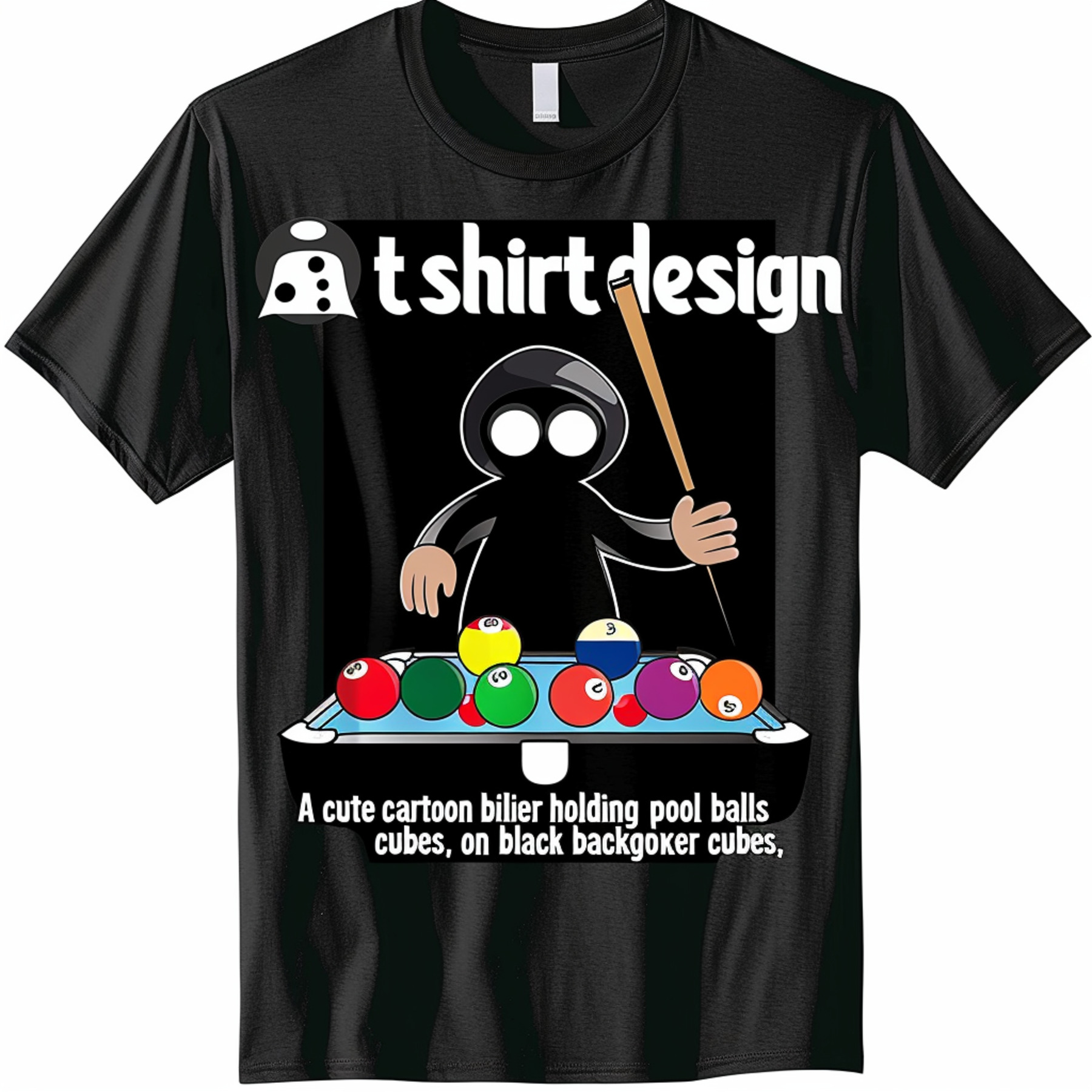 Billiards Master Cute cartoon player with pool balls and snooker on ...