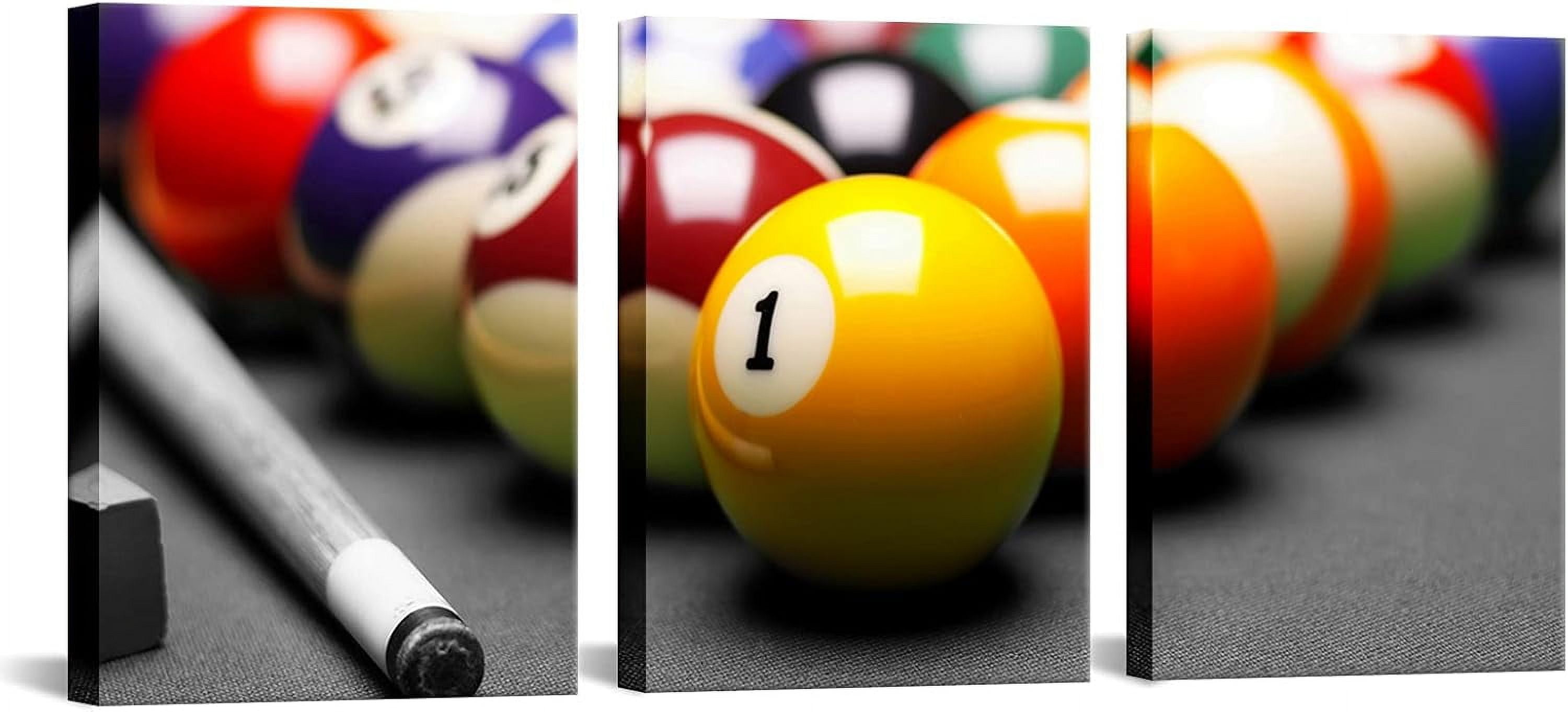 Billiards Picture Canvas Wall Art Billiards Pool Hall Poster Pool Table ...