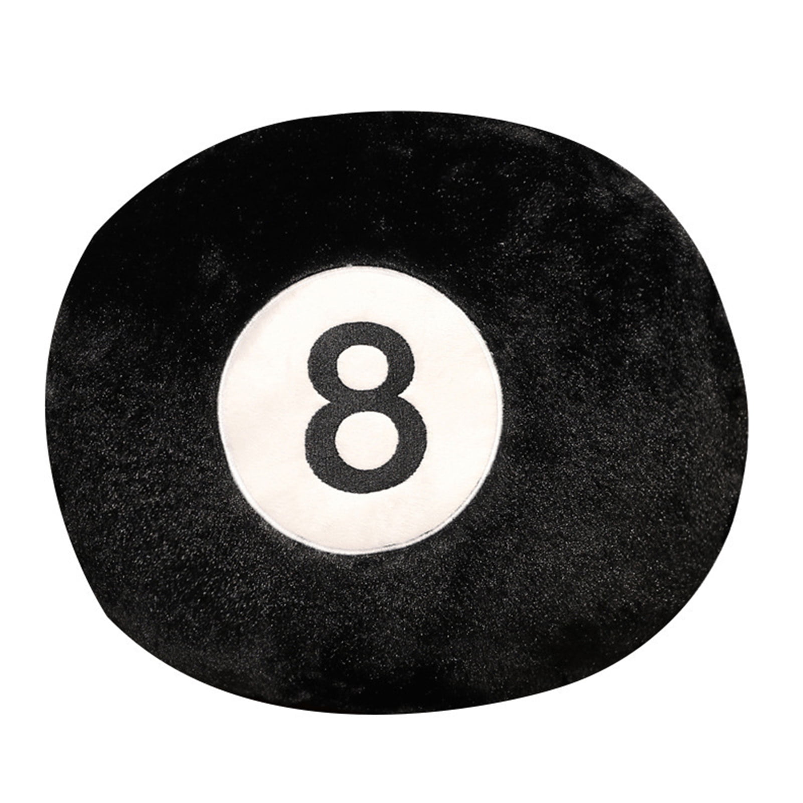 Billiards Plush Pillow Soft Fluffy Black Color No. 8 Ball Plushies ...