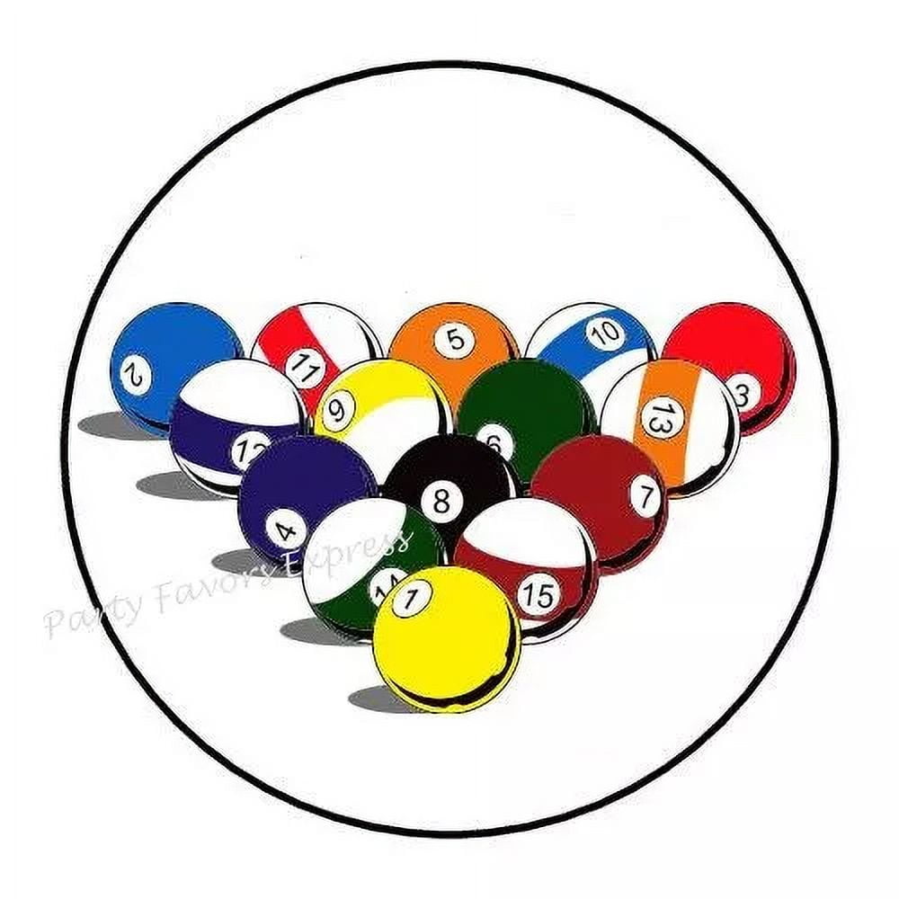 Billiards Pool Stickers Party Favors Phone Decal Water Bottle Stickers ...