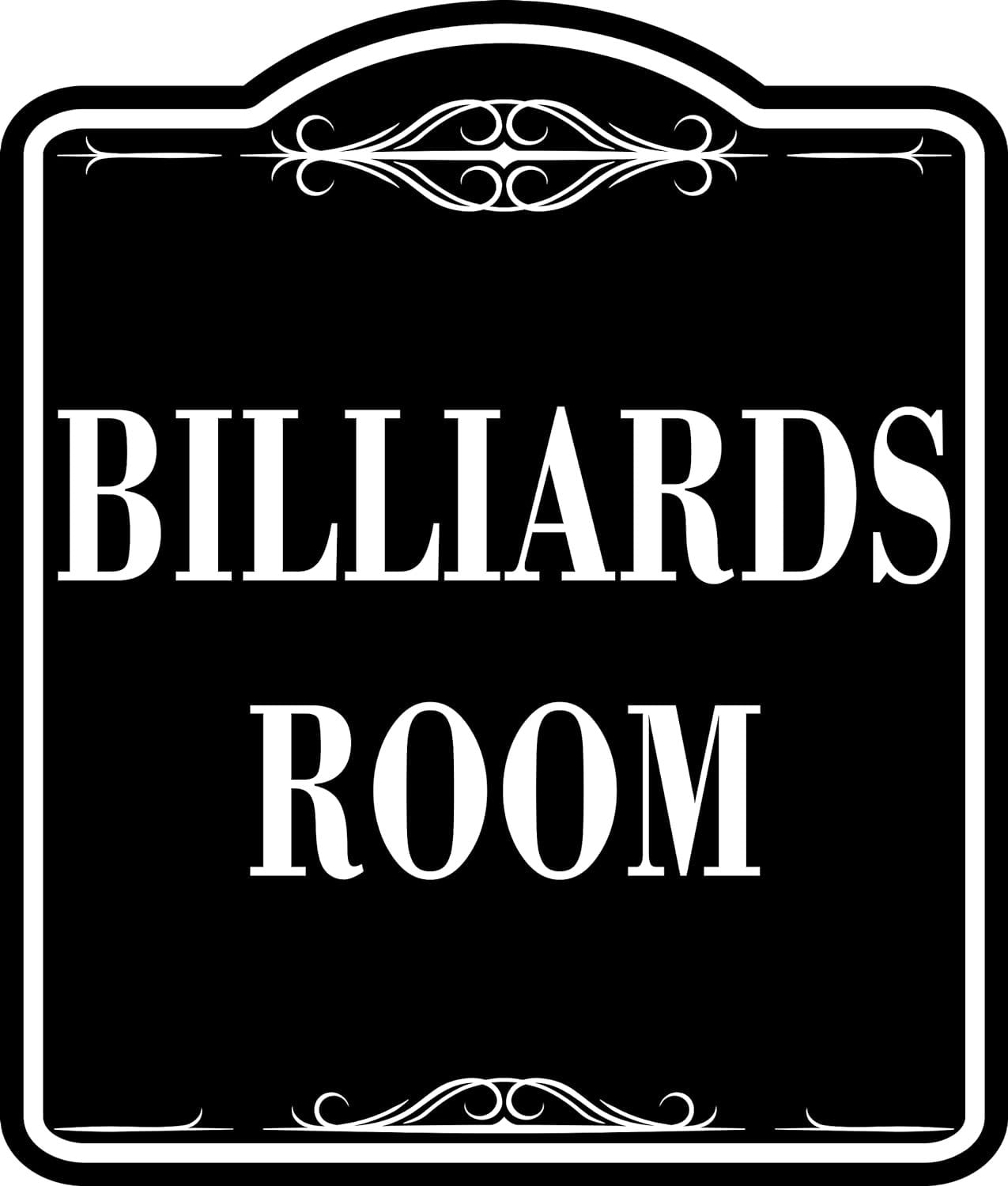 Billiards Room BLACK Aluminum Composite Sign, 15"x18" - Walmart.com