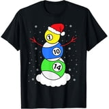 Billiards Snowman Shirt Pool Player Pjs T-Shirt - Walmart.com