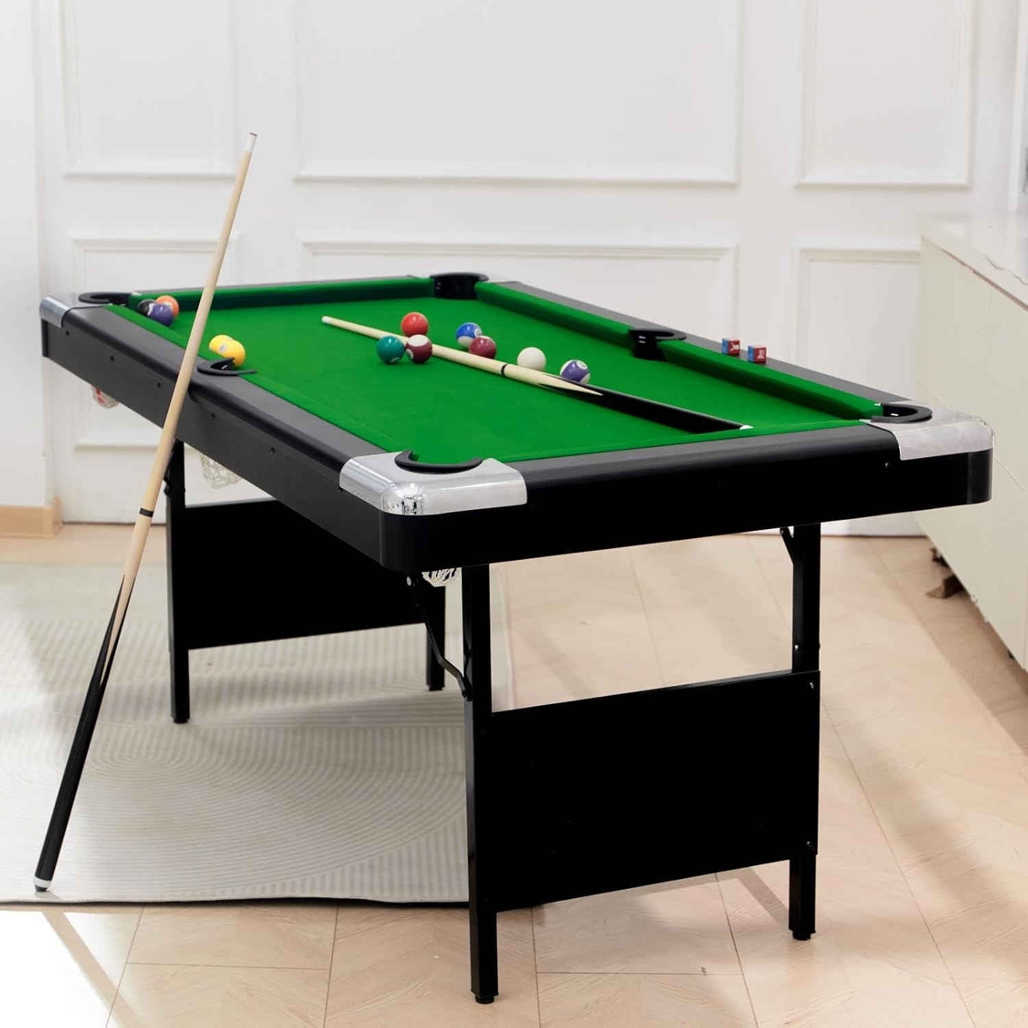 Billiards Table, Portable Pool Table, Foldable Billiard Table Set ...