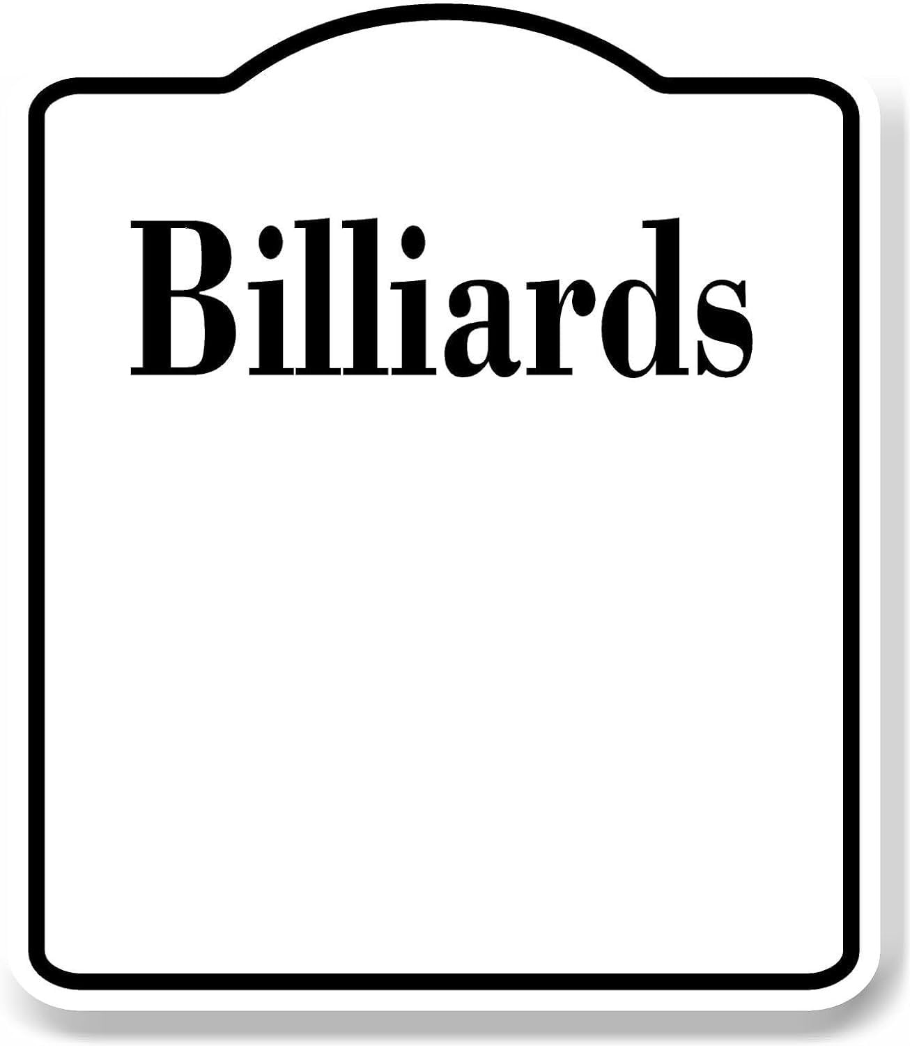 Billiards WB Aluminum Composite Sign 15''x18'' - Walmart.com