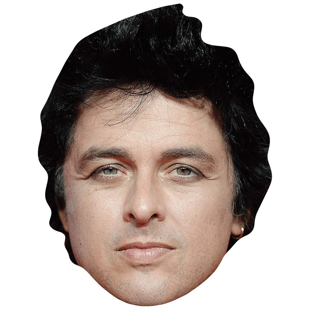 Billie Joe Armstrong (Dark Hair) Celebrity Mask, Flat Card Face, Fancy ...