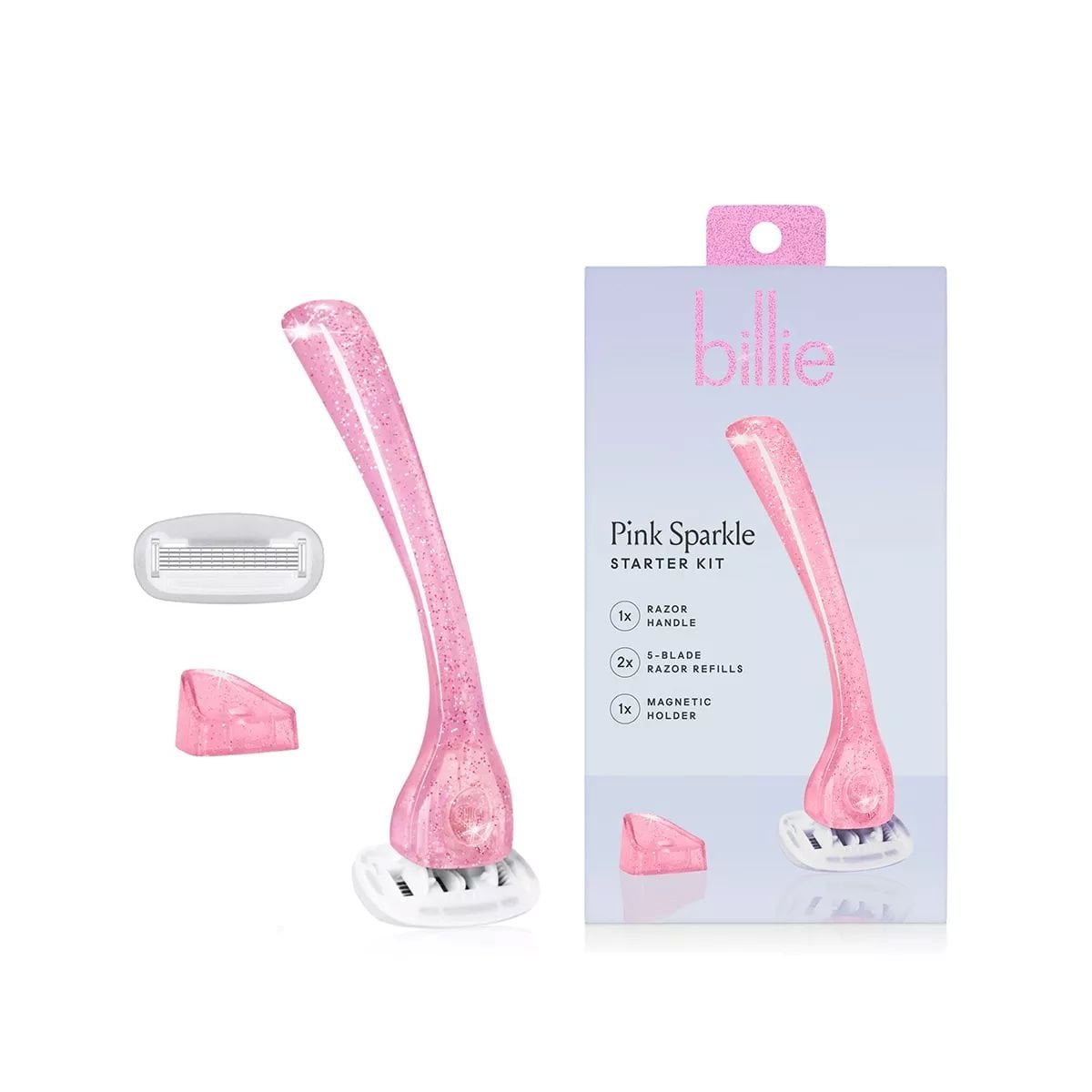 Billie Women's Razor Handle with Magnetic Holder & 2 Blade Refills ...