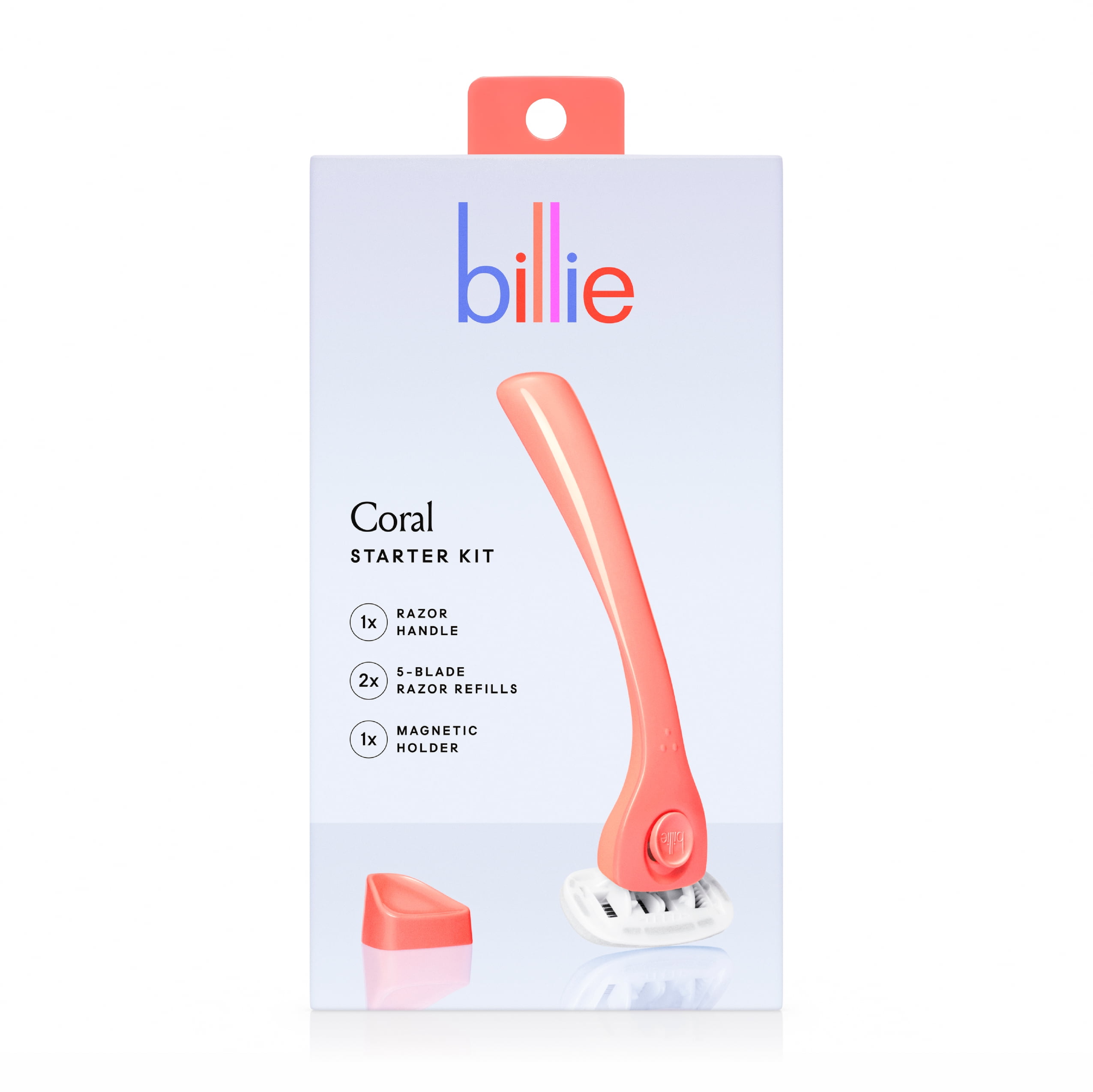 Billie Women’s Razor Kit - 1 Handle + 2 Blade Refills + Magnetic Holder ...