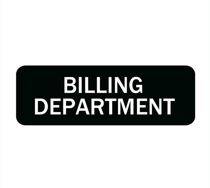 Billing Department Sign For House/Office,Signs For Home,Thick Acrylic ...