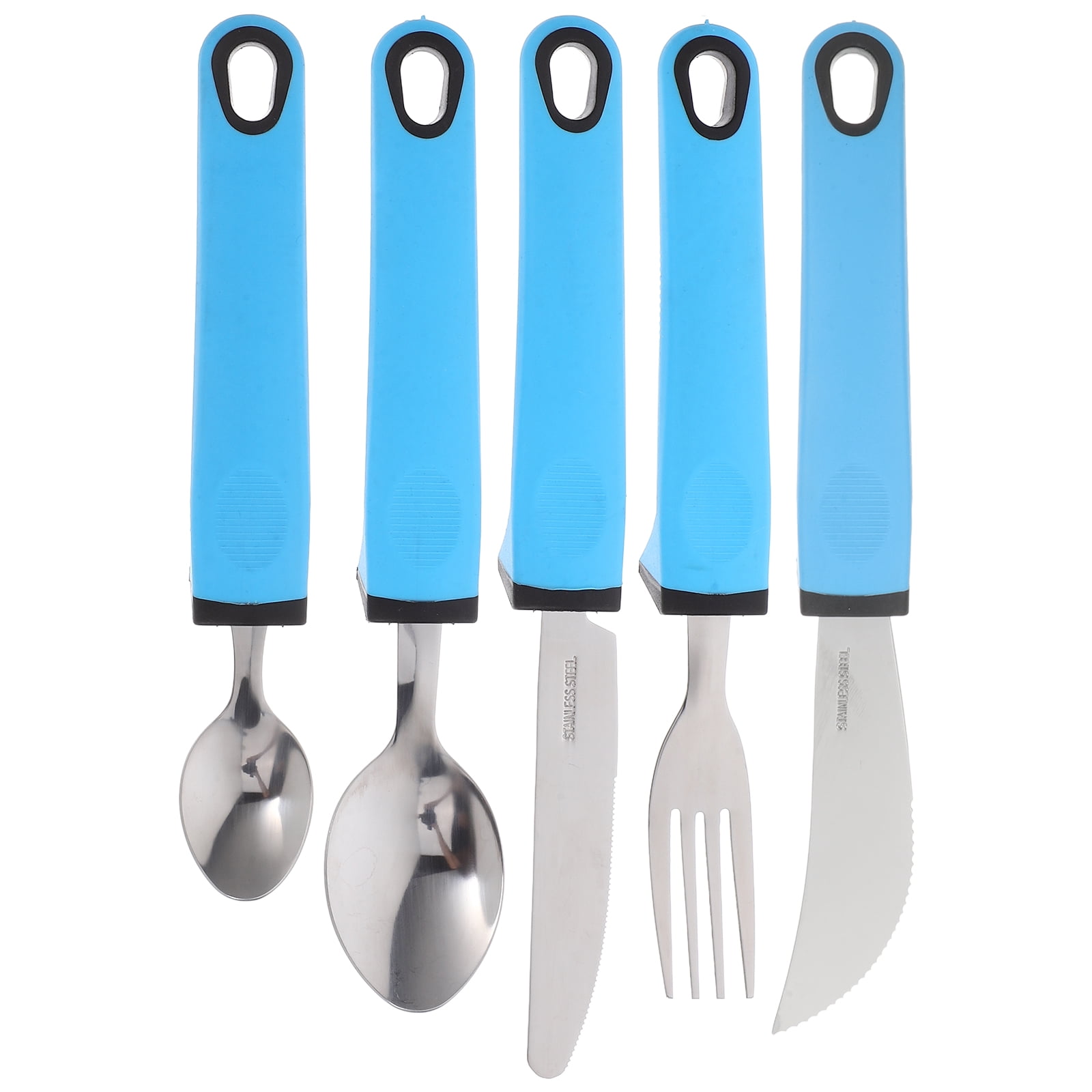Billion Adaptive Utensils Eating for Disabled People Elder Elderly Blue ...