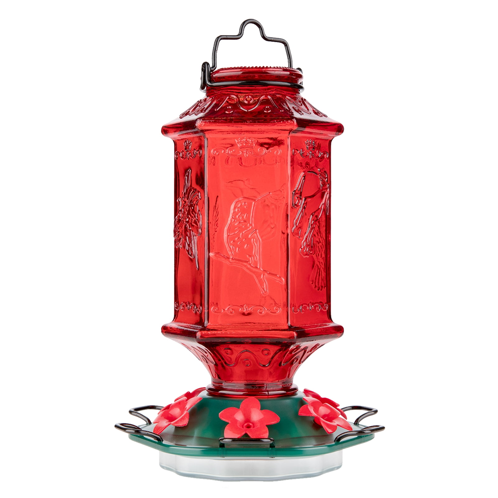 Billion Sky Glass Hummingbird Feeder, 6 Feeding Ports, 26 fl.oz, Leak ...