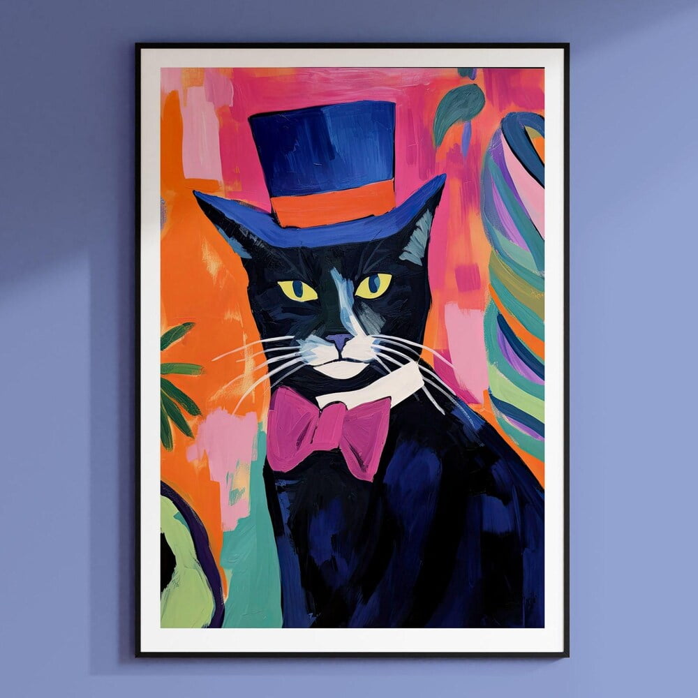 Billionaire Cat Poster, Cat Wall Art, Funny Cat Print, Animal Print ...