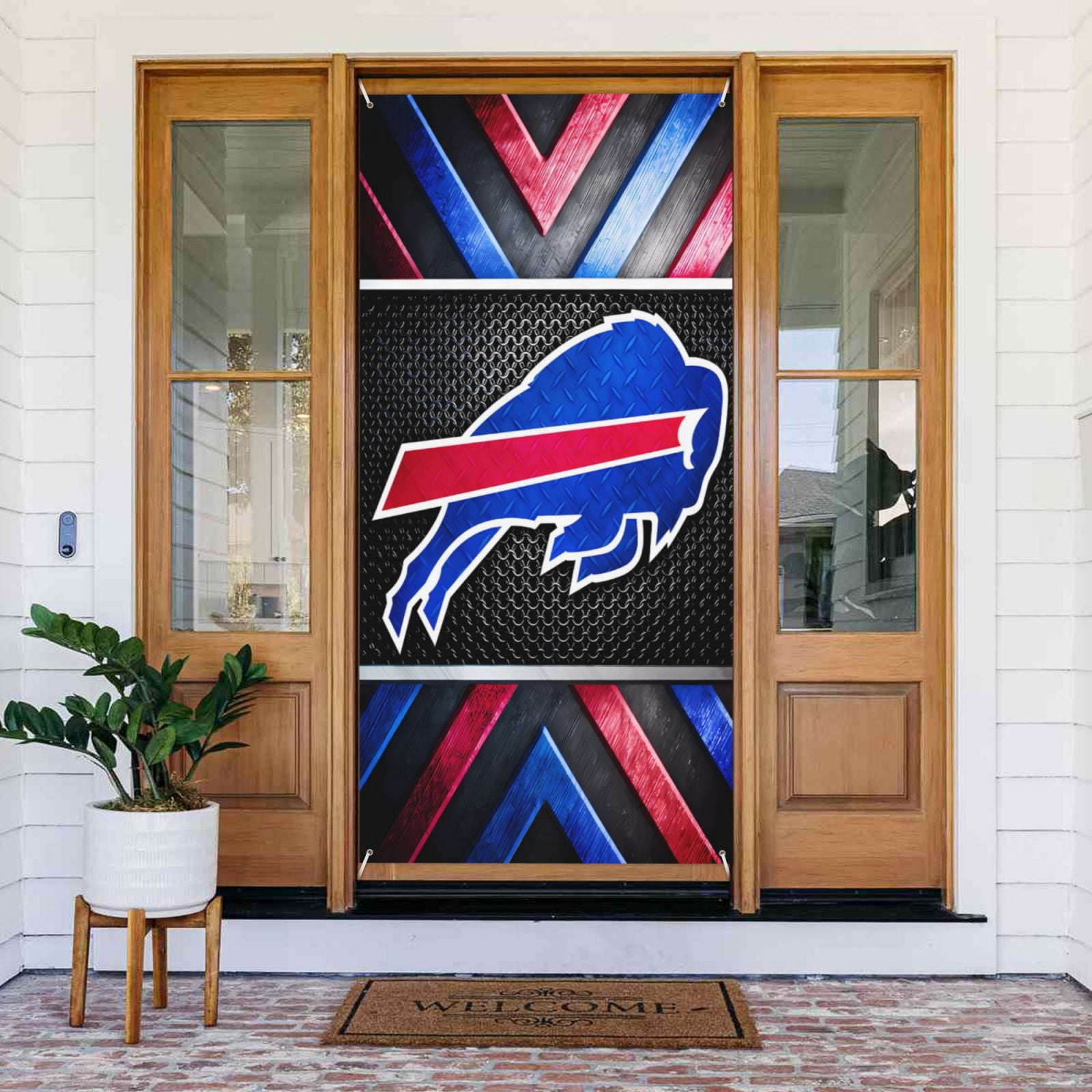 Bills Football Team Door Decor Banner, Custom Team Fan Porch Sign, Lawn ...