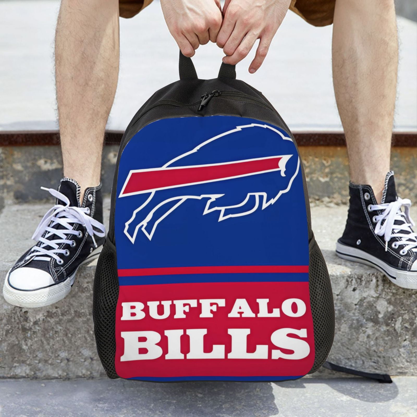 Bills Football Team Large Capacity Backpack Waterproof Fabric ...