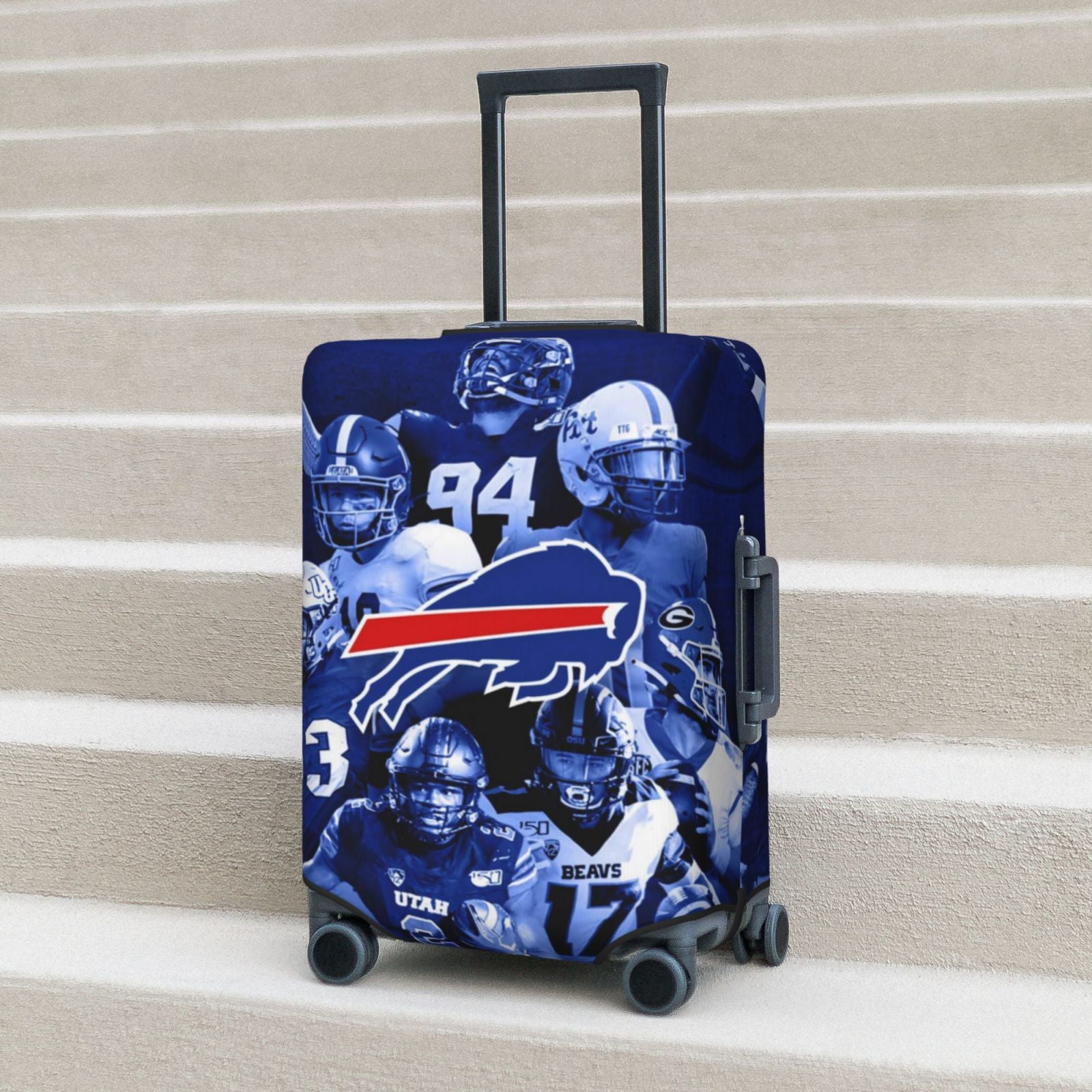 Bills Football Team Pattern Elastic Luggage Cover, Easy to Install ...