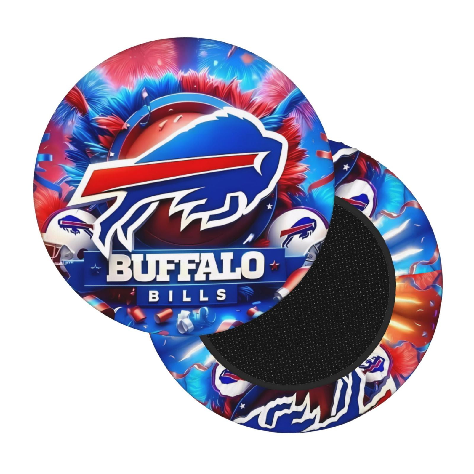 Bills Football Team Print Round Bar Stool Seat Cover, Non-Slip And Easy ...