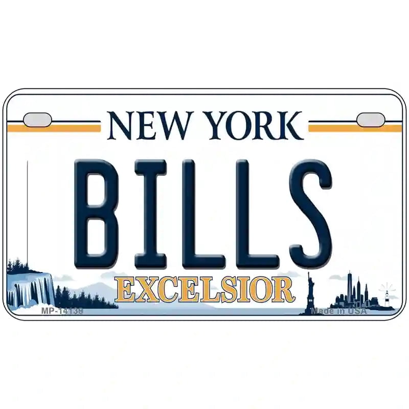 Bills New York Excelsior Novelty License Plate 7" x 4" Motorcycle ...
