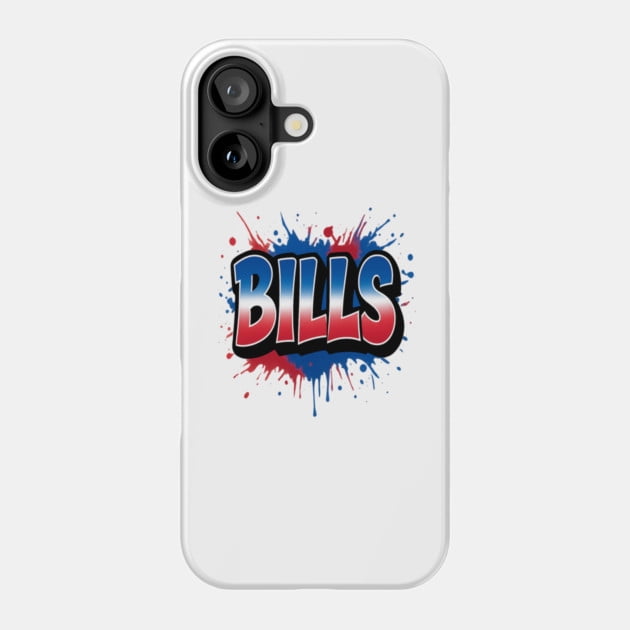 Bills Splash Lettering Art Case Compatible Across iPhone 11,12,13,14,15 ...