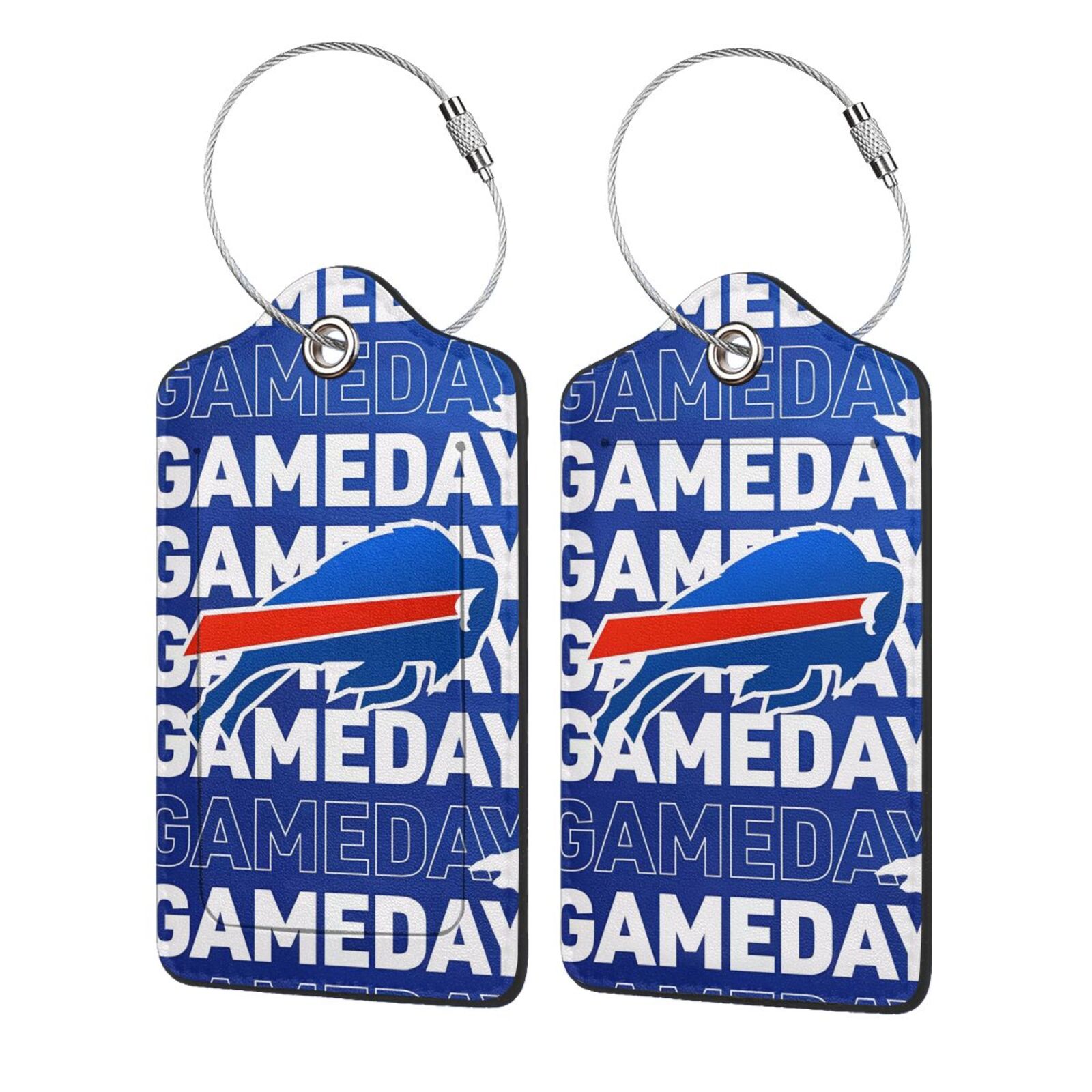 Bills Stainless Steel Leather Luggage Tag Hang Tag, Unisex Luggage Tag ...