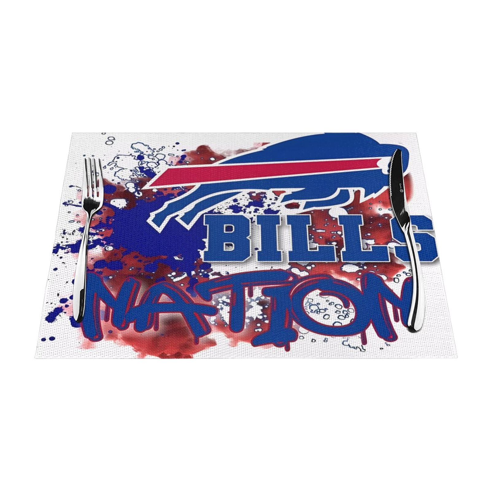Bills Team Pvc Woven Placemat 12x18in (1 Piece Pack, 4 Piece Pack, 6 ...