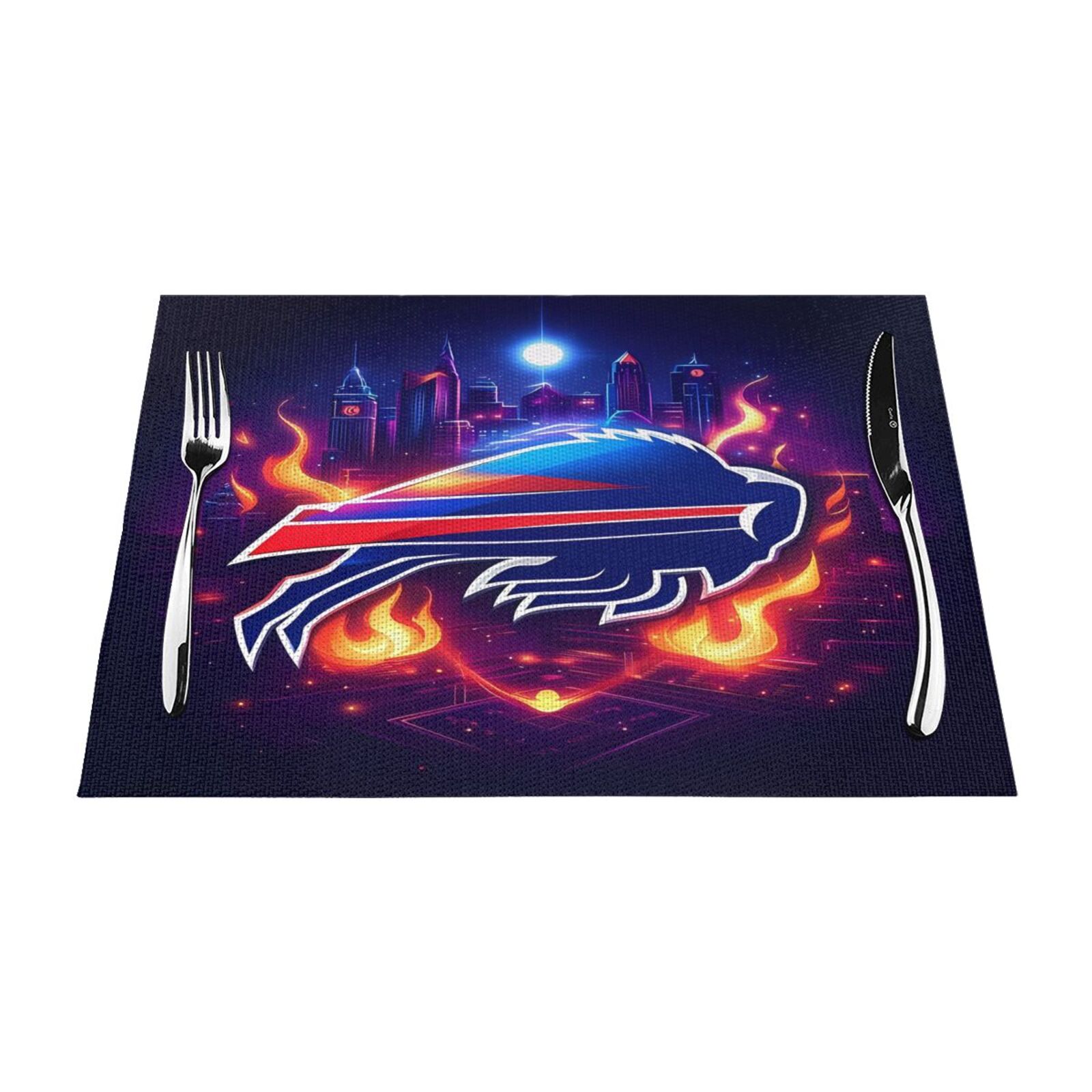 Bills Team Pvc Woven Placemat 12x18in (1 Piece Pack, 4 Piece Pack, 6 ...