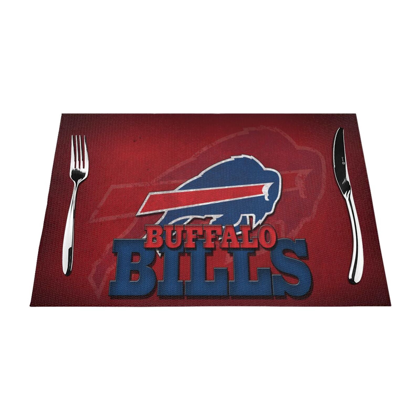 Bills Team Pvc Woven Placemat 12x18in (1 Piece Pack, 4 Piece Pack, 6 ...