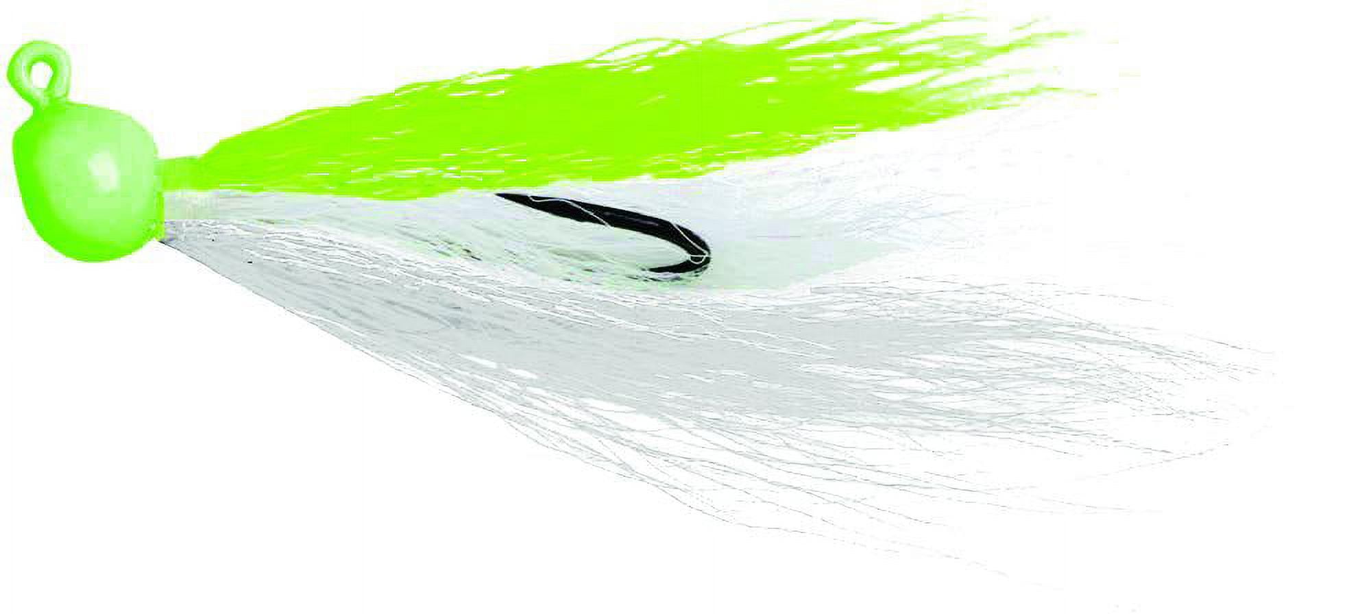 Billy Bay 902-2-2-5 Flounder Fanatic Bucktail Jig, 1/2 oz Chartreuse, 2 ...