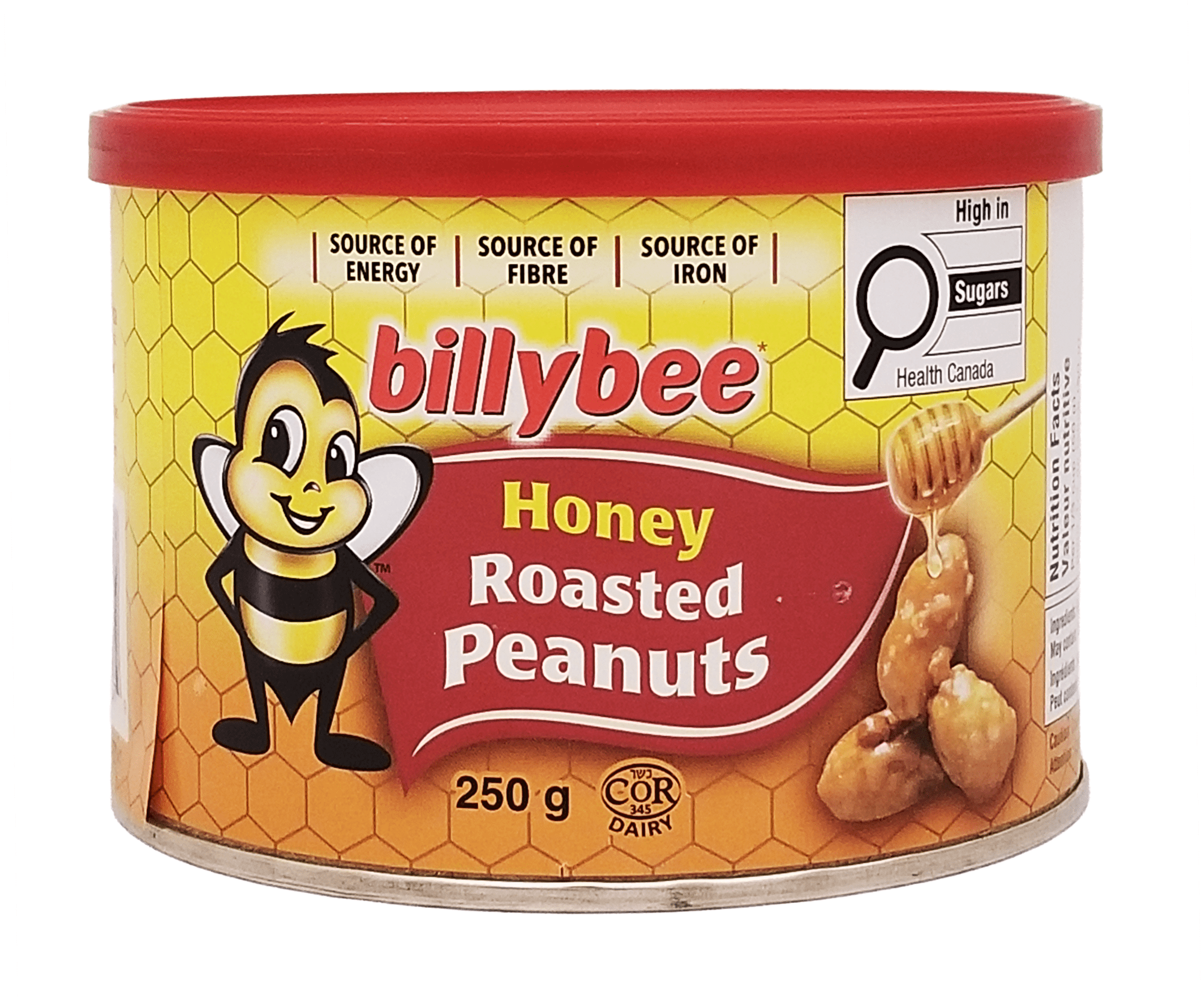 Billy Bee Honey Roasted Gourmet Peanuts Tub - 250g/8.7 oz - Walmart.com