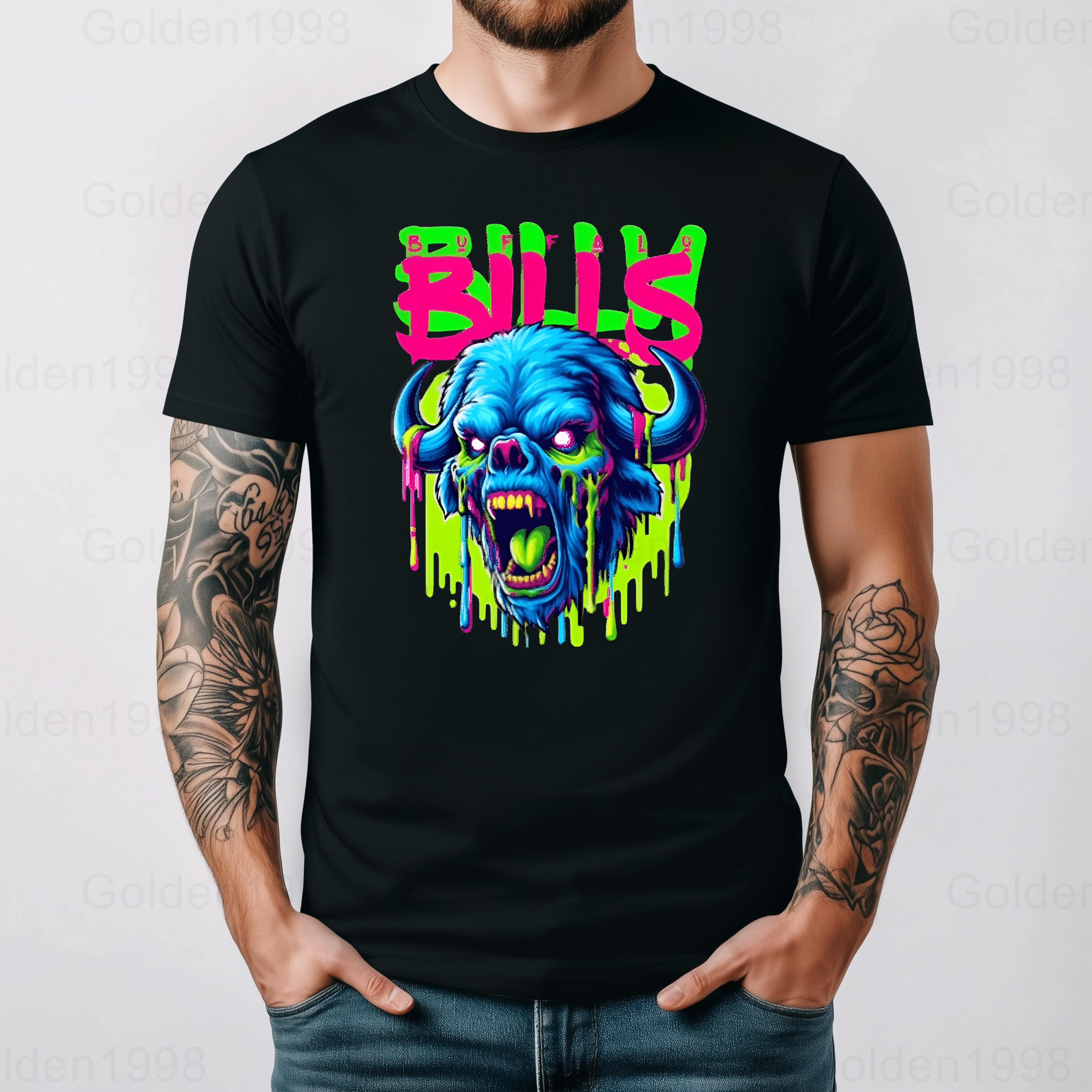 Billy Bills Funny Buffalo Meme Sports Inspired Parody Art Graphic Tee ...