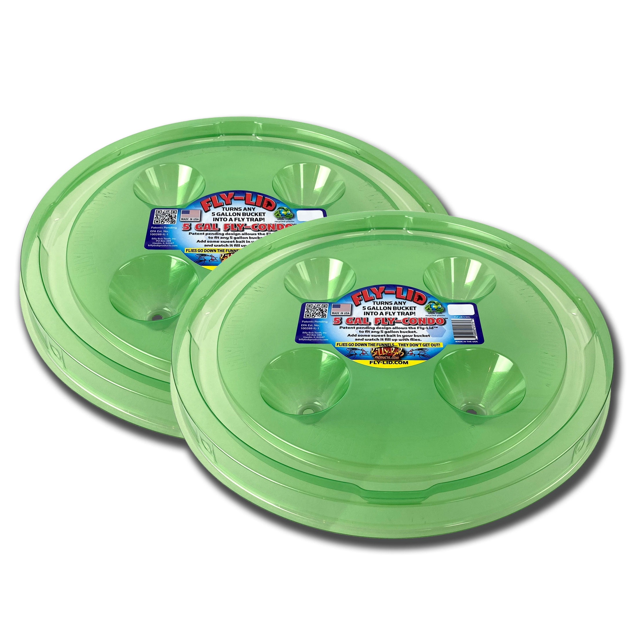 Billy Bob Fly-Lid 5 Gallon Bucket Fly Trap - Turn any 5 Gallon Bucket ...