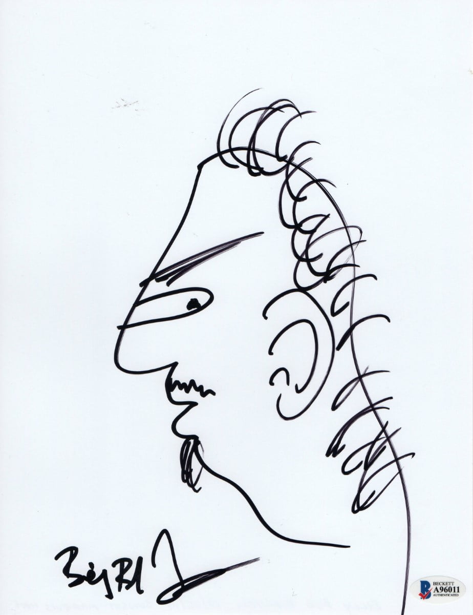 Billy Bob Thornton Signed Autographed 8.5X11 Original Sketch Drawing ...