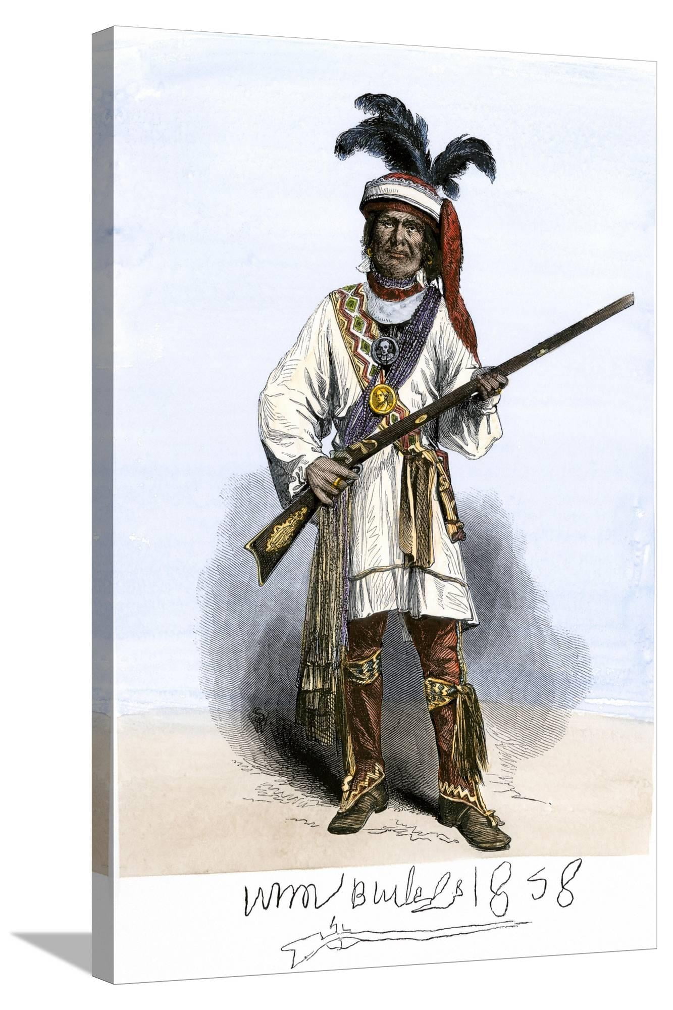 Art.com Billy Bowlegs, Chief of the Eastern Seminole Tribe, 1850s, with ...