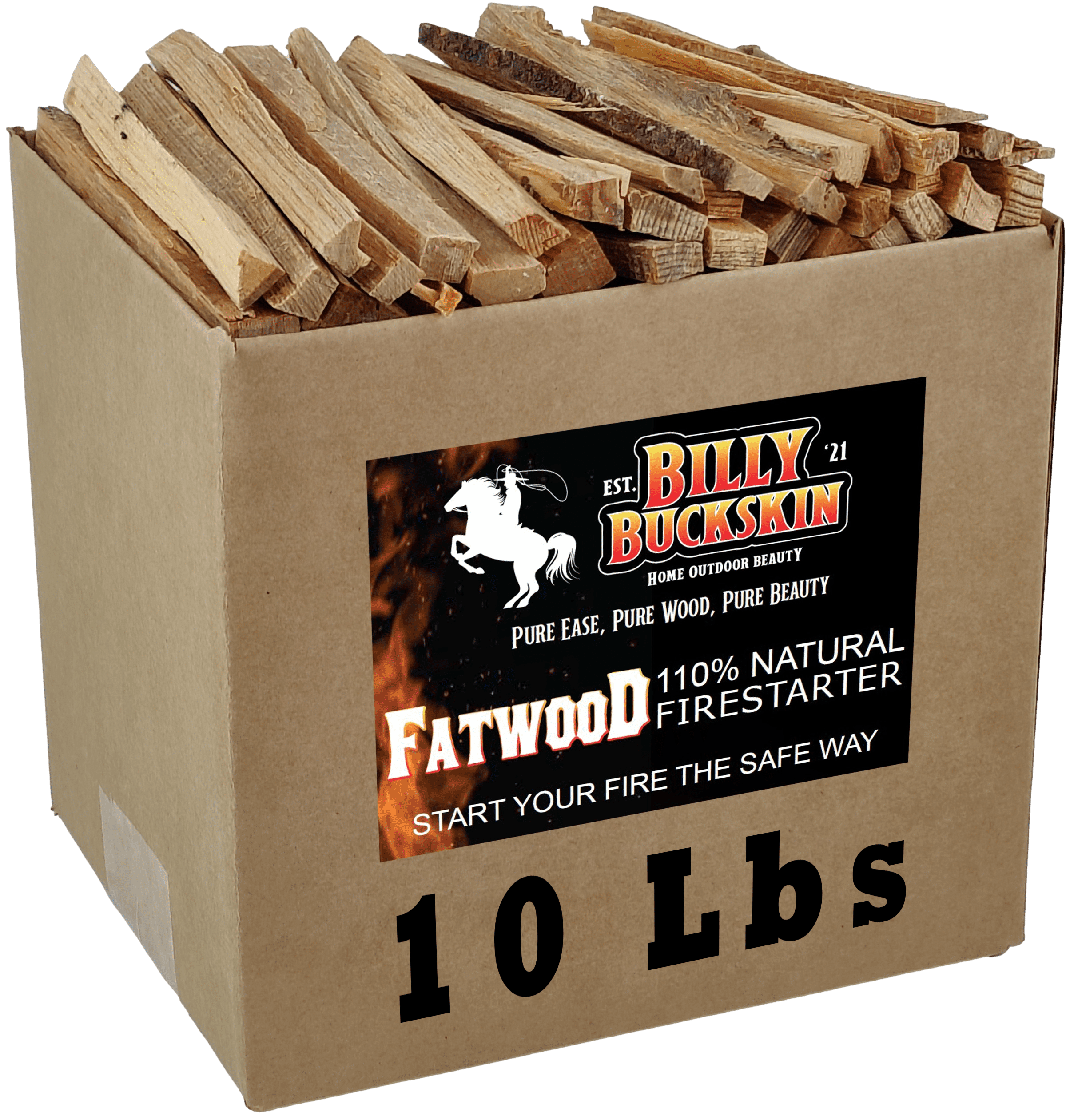 Billy Buckskin Eco-Friendly Fatwood Firewood, Resin-Rich Fire Starter ...