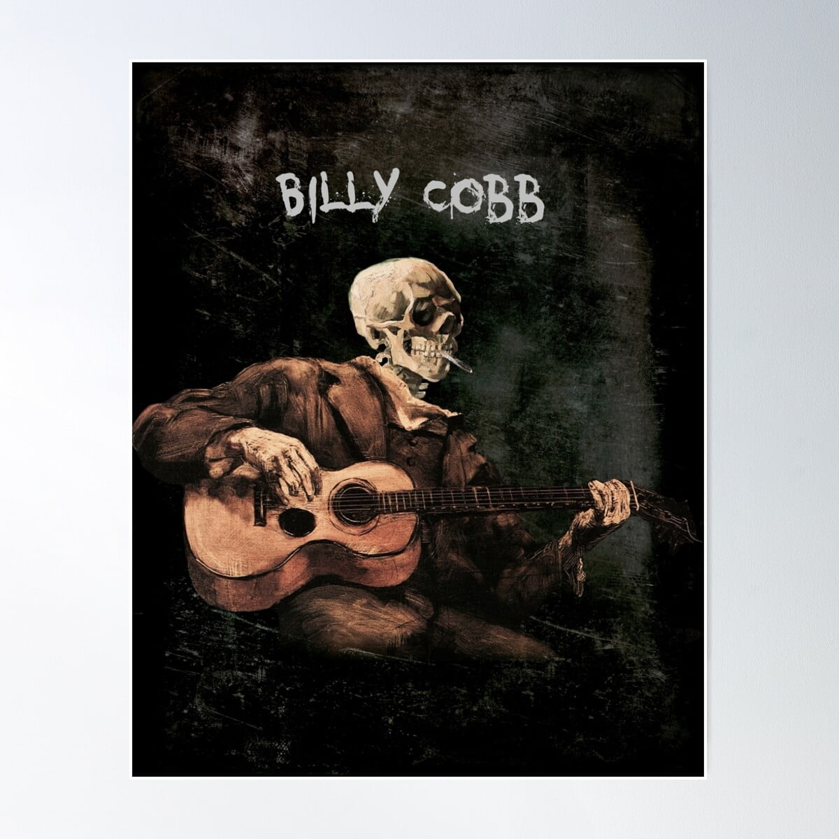 Billy Cobb Skeleton Poster Wall Art, Modern Wall Decor For Living Room ...