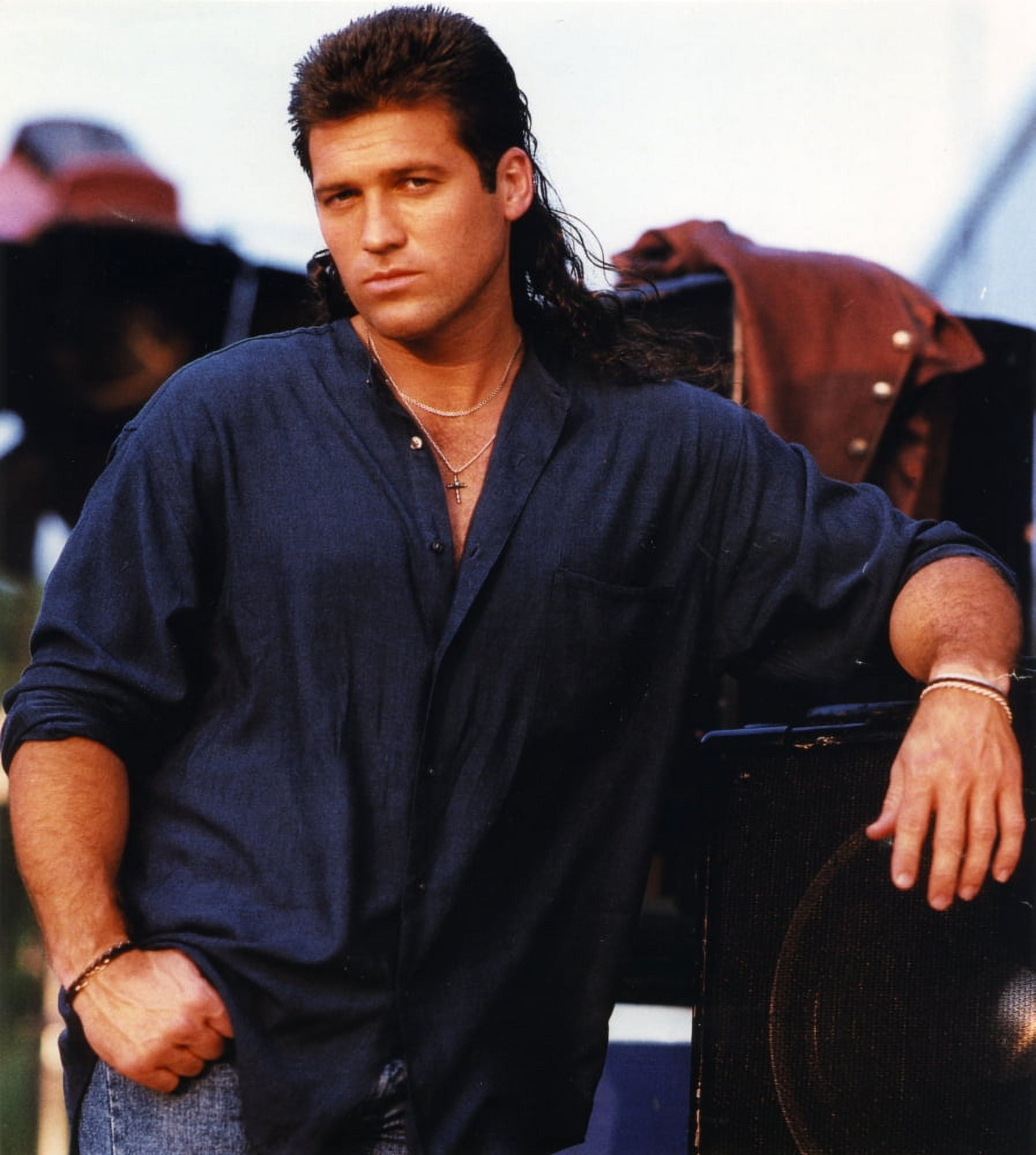 Billy Cyrus Posed in Blue Polo Photo Print (24 x 30) - Walmart.com