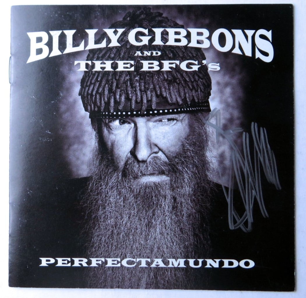 Billy Gibbons Autographed CD Booklet Cover The BFGs Perfectamundo JSA ...