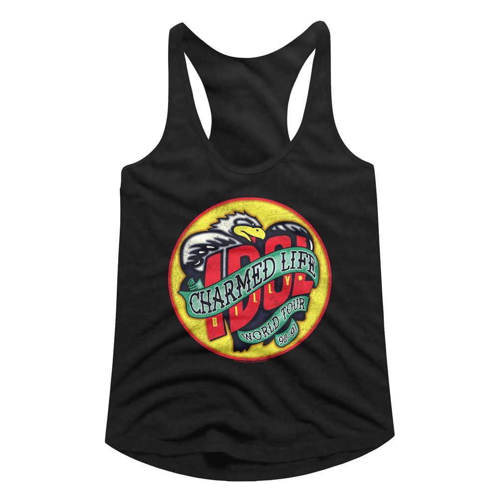 Billy Idol Charmed Life Black Women's Slim Fit Racerback Tank Top ...