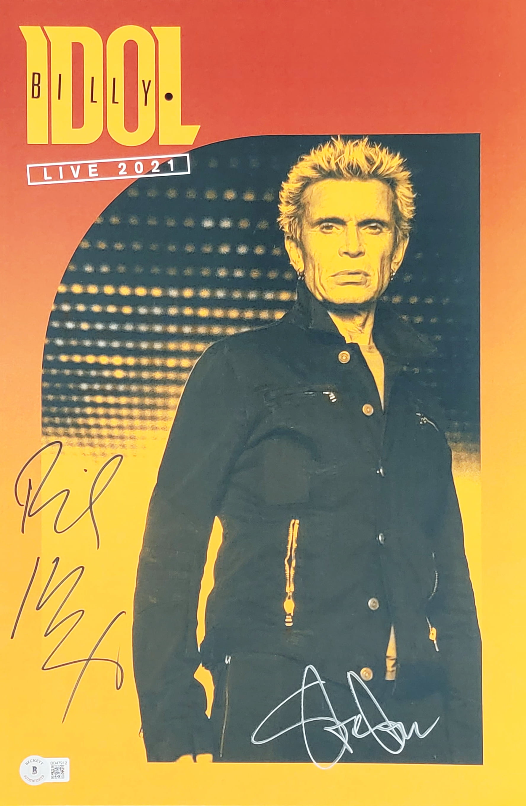 Billy Idol & Steve Stevens Autographed 11x17 Poster Beckett BAS 209069 ...