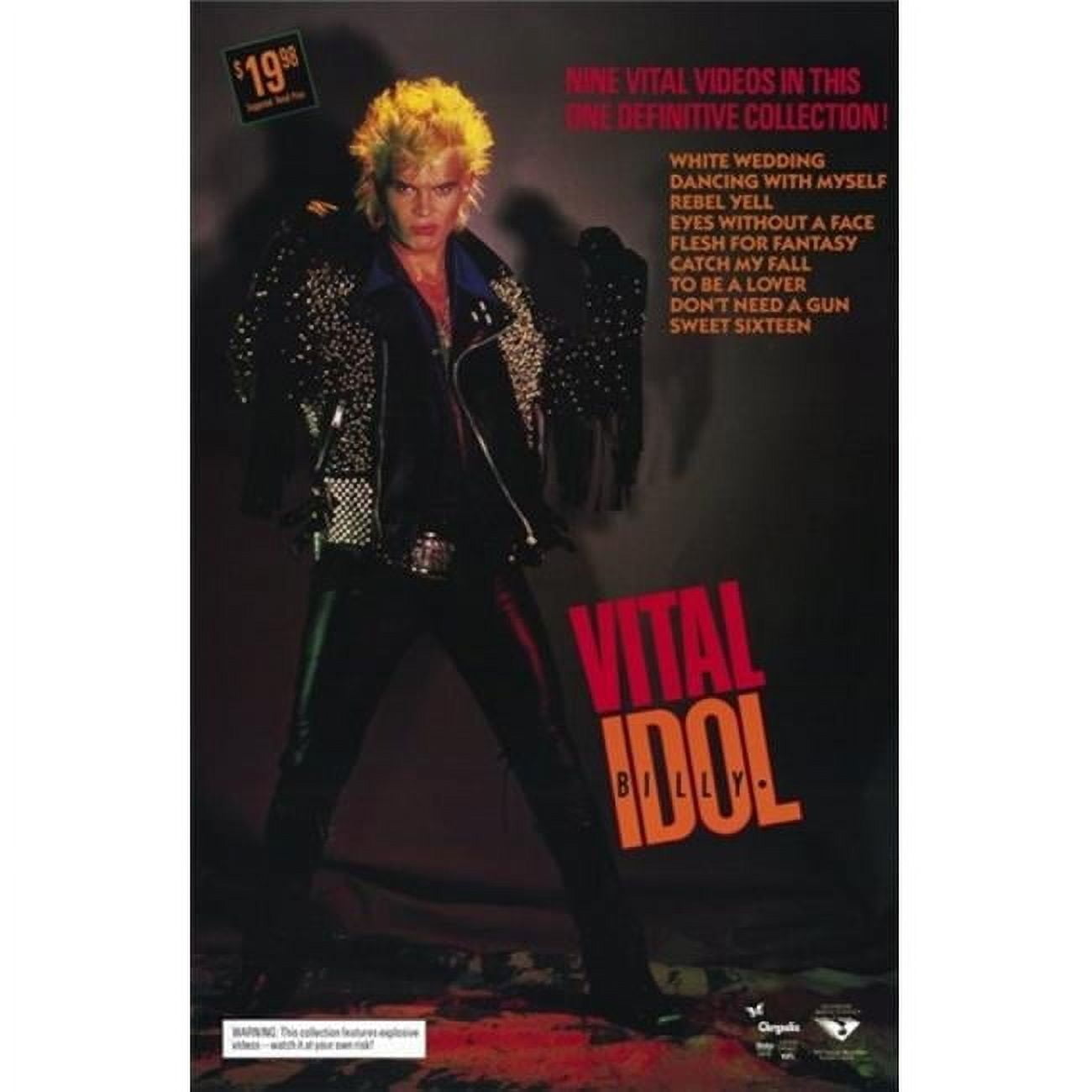 Billy Idol Vital Movie Poster - 11 x 17 in. - Walmart.com
